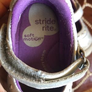 Stride Rite | Shoes | Stride Rite Silver Mary Jane Shoes | Poshmark